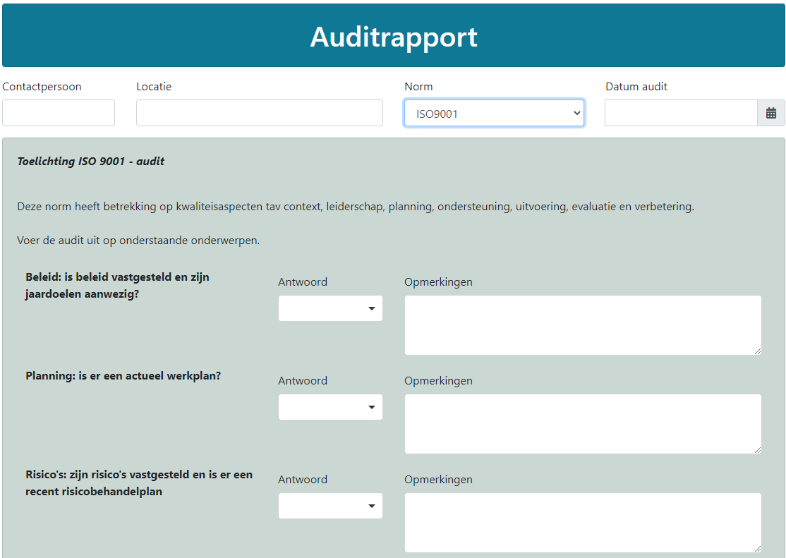 VCA audit checklist, maar dan meteen digitaal